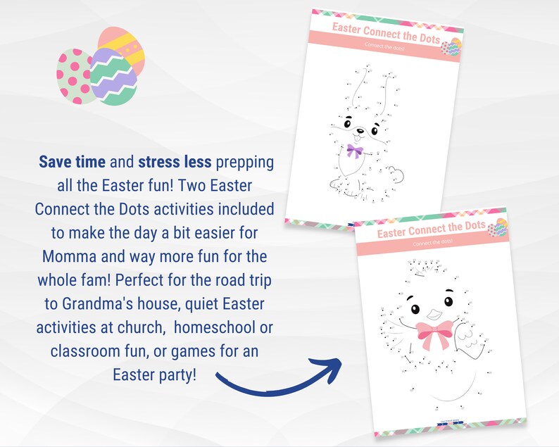 Printable Easter Game, Connect the Dots for Kids, Easter Activity Sheet ...