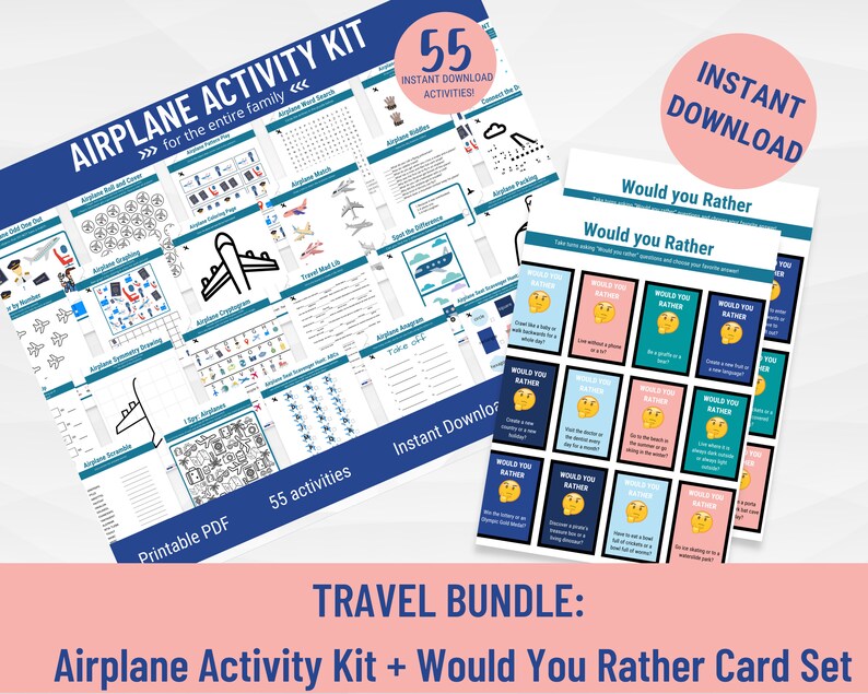 Airplane Activities Printable, Printable Travel Activities, Plane ...
