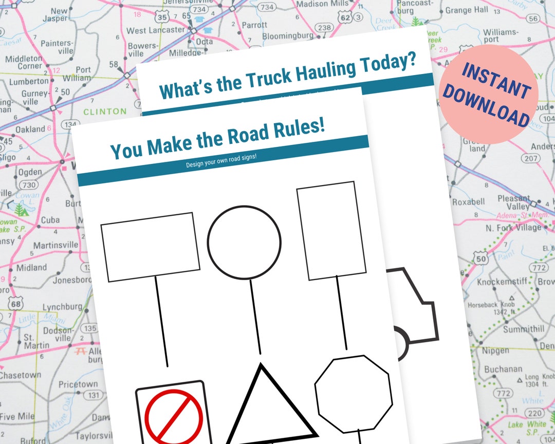 Drawing Prompts for Kids, Printable Road Trip Games for Kids, Road Trip ...