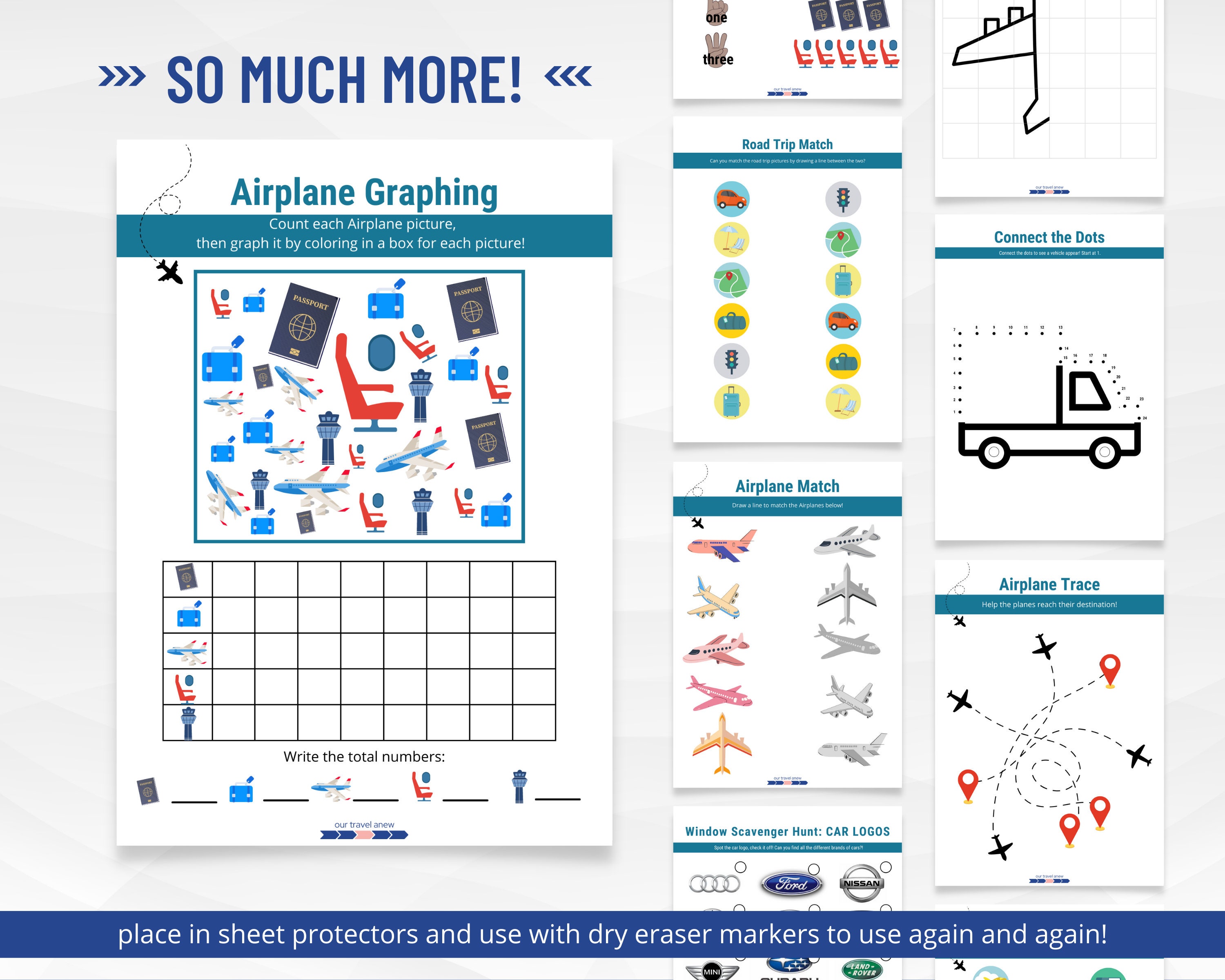 Travel Activity Books for Kids, Road Trip Printable Activities, Road ...