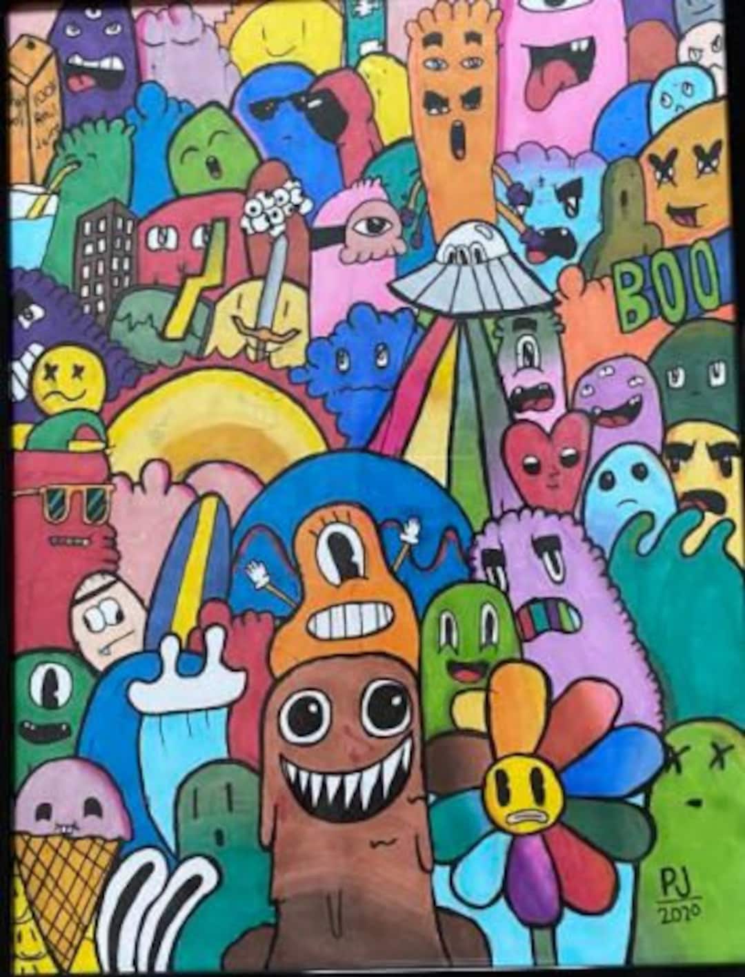 PJ Doodle Art Poster#1 - Etsy