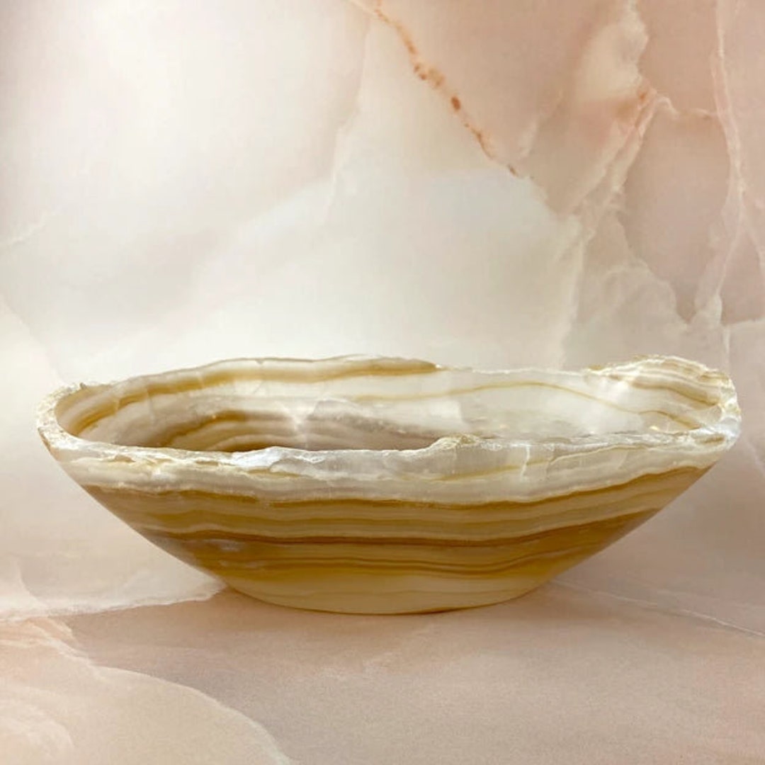 Large Sweet Like Honey Onyx Bowl - Etsy