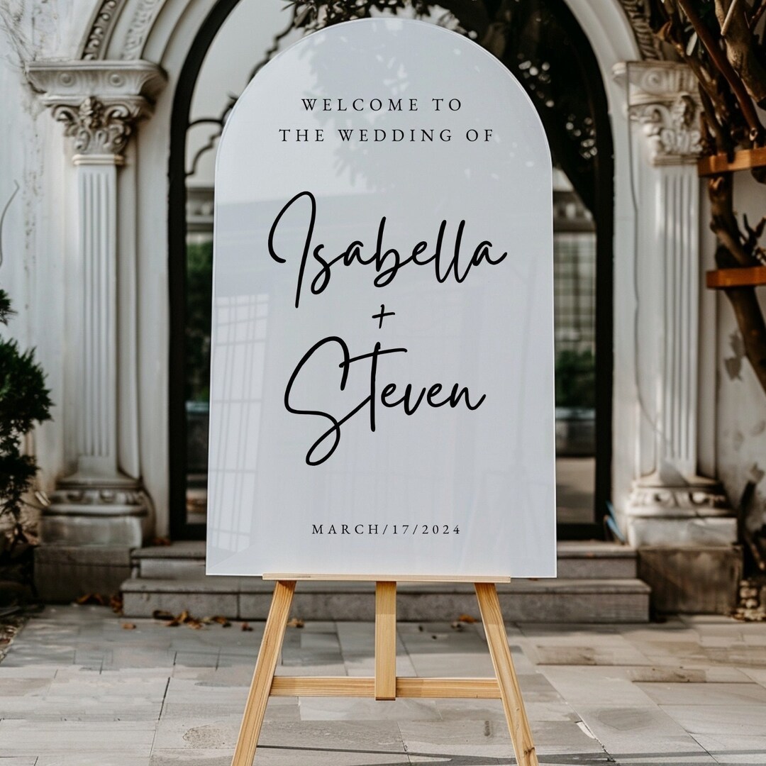 Arched Welcome Wedding Sign,wedding Welcome Sign, Personalized Wedding ...