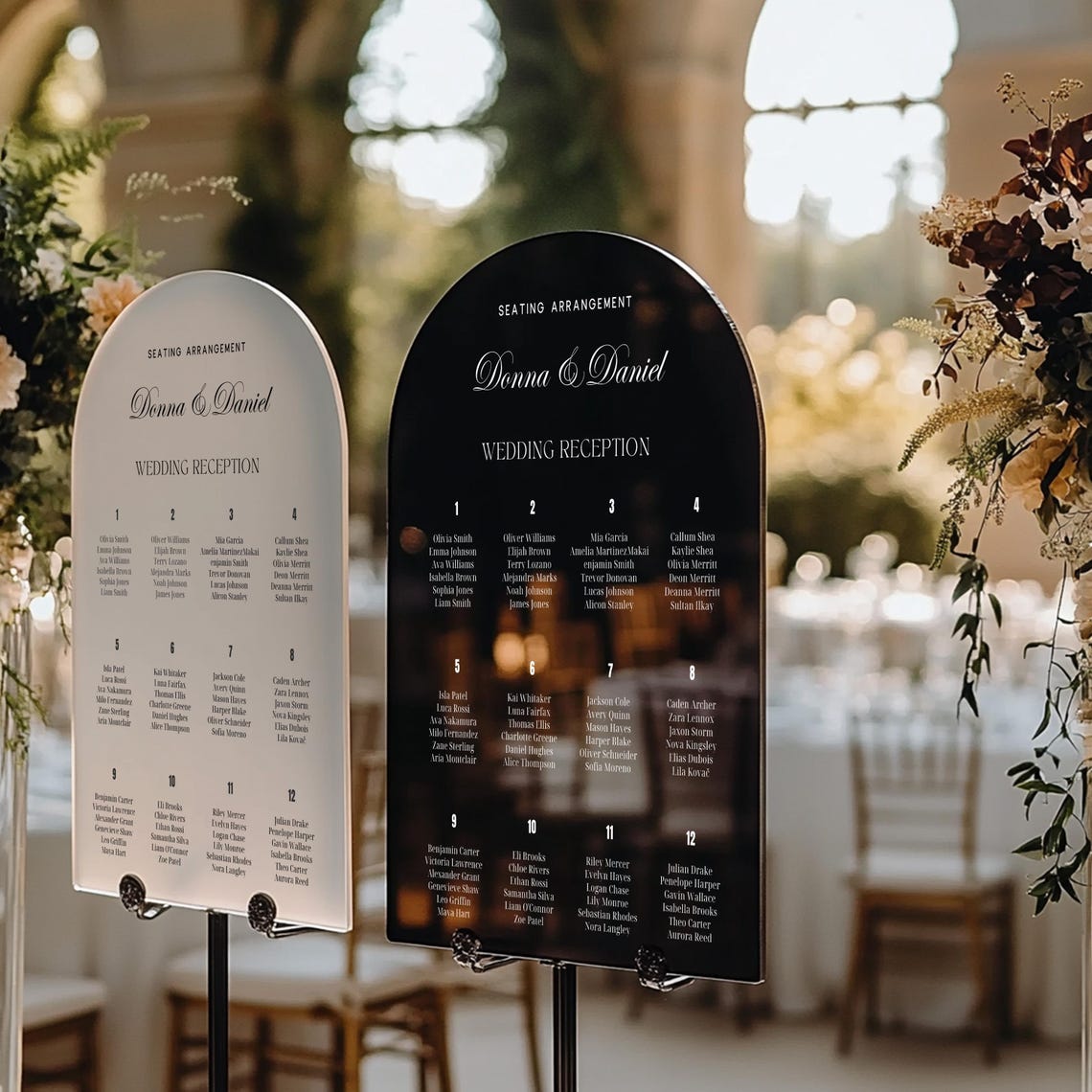 Custom Acrylic Wedding Seating Chart: Elegant, Personalized Table ...