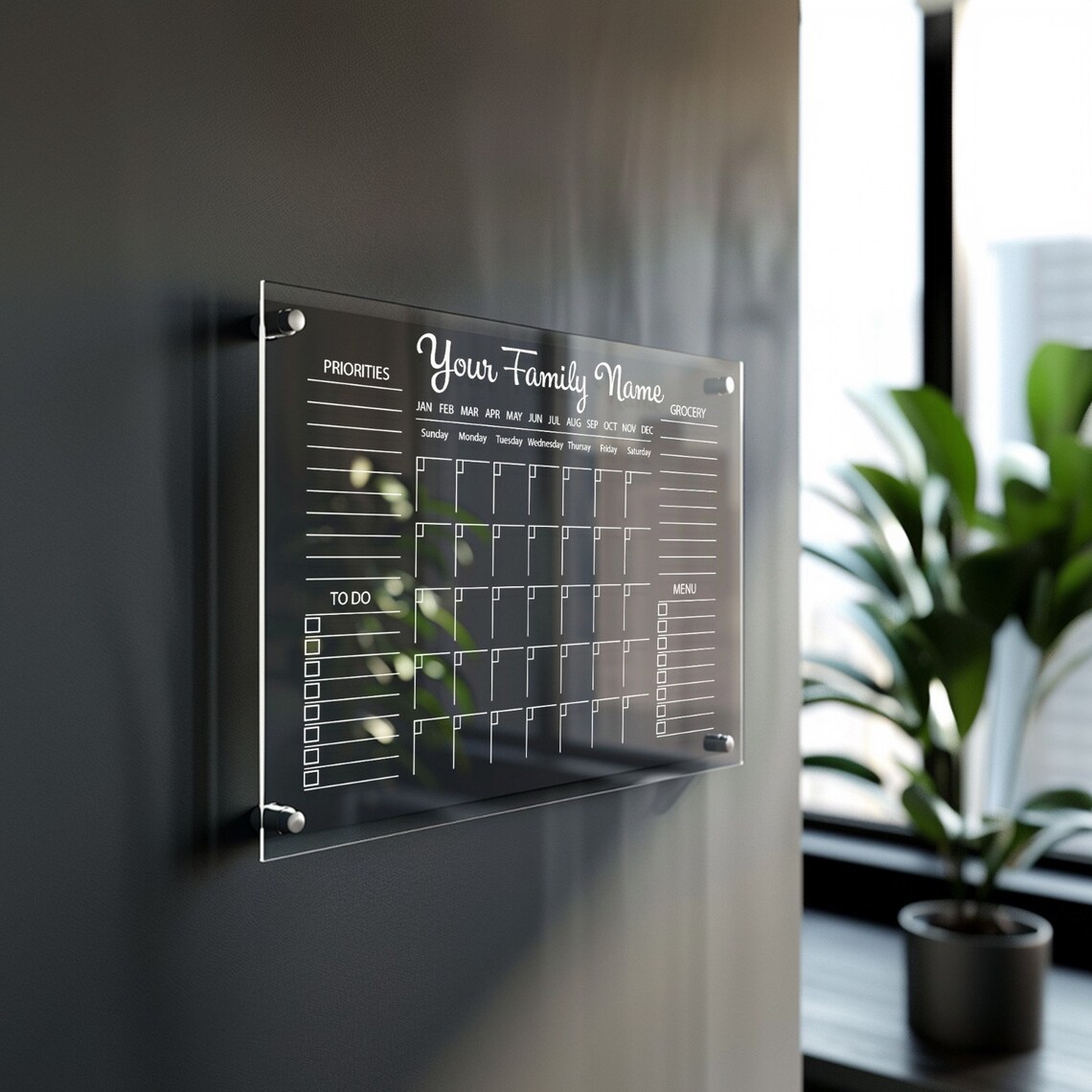 Customisable Minimalist Family Weekly and Monthly Organization, 2024 ...