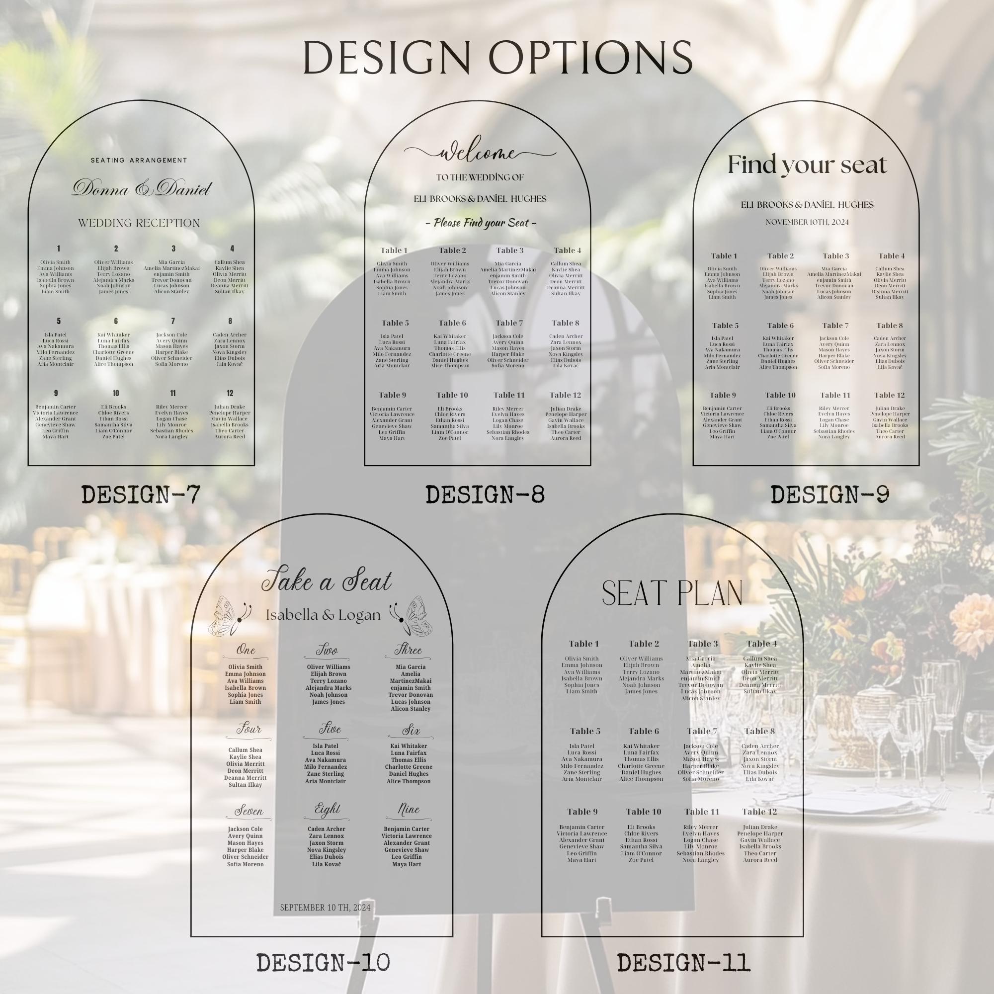 Custom Acrylic Wedding Seating Chart: Elegant, Personalized Table ...