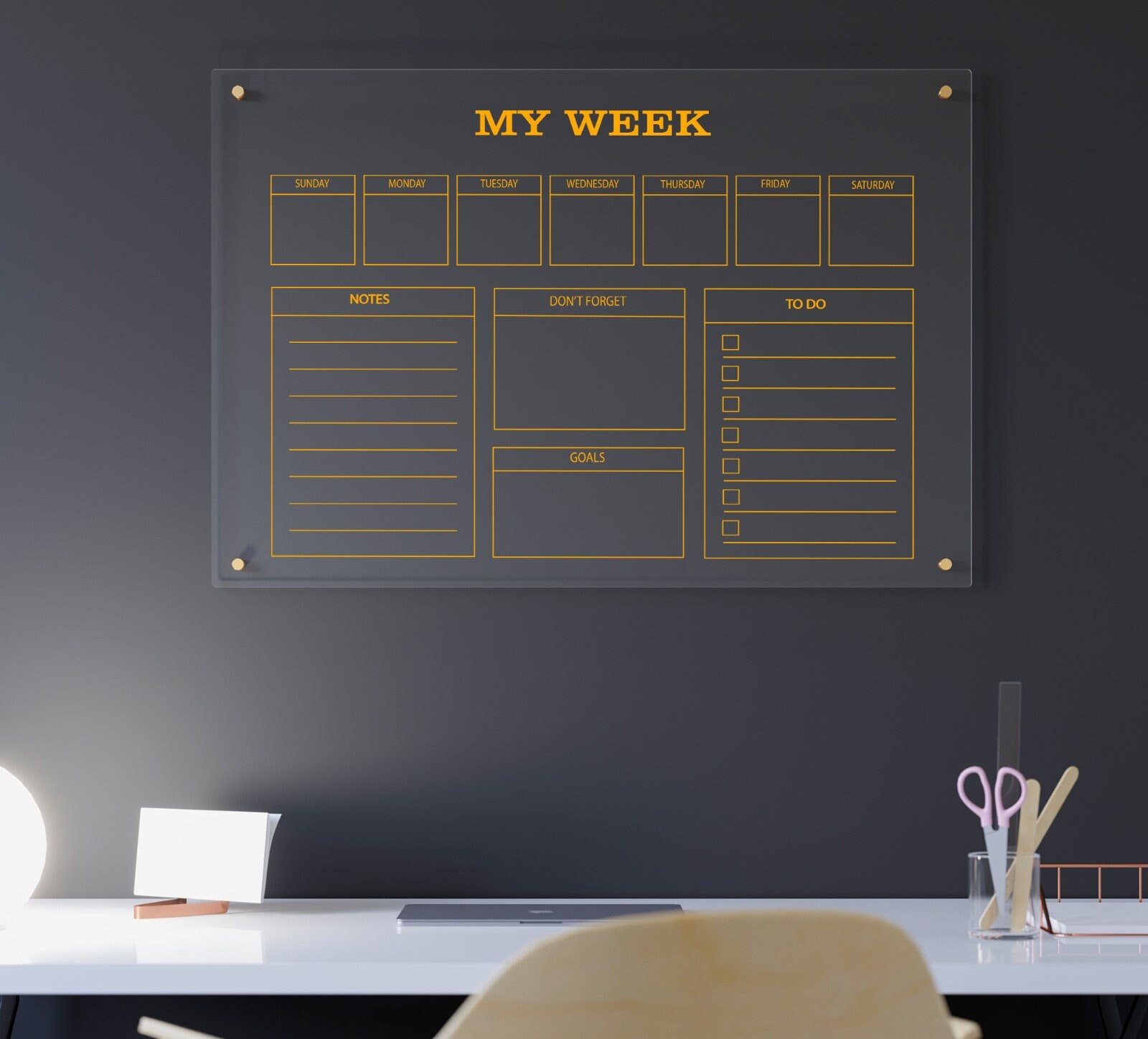 Personalized Monthly and Weekly Planner for Wall 2024 Dry - Etsy
