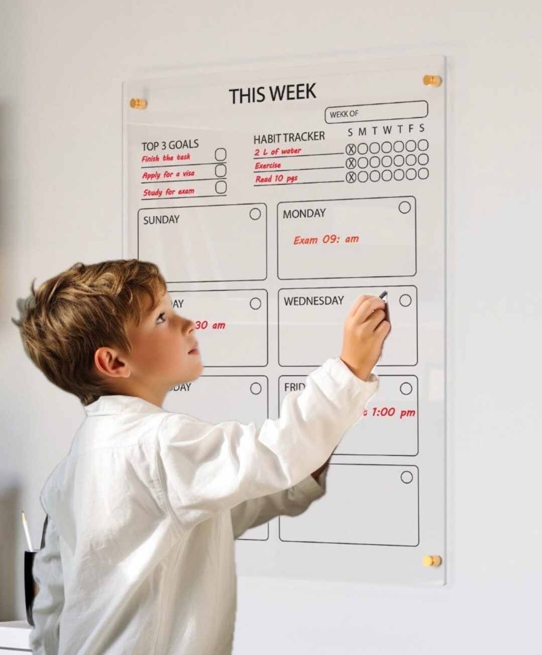 Calendar for Wall Chore Chart for Kids Personalized - Etsy
