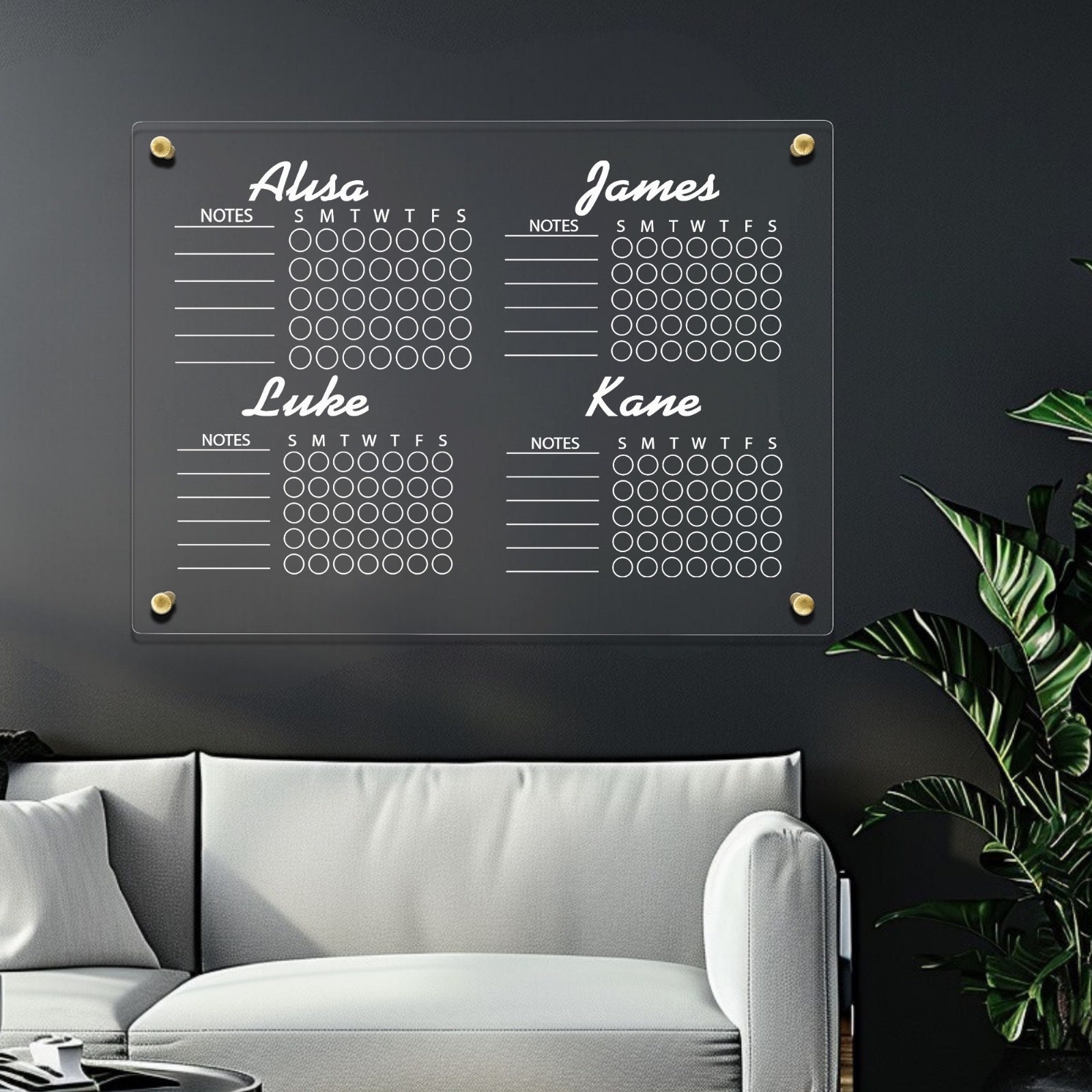 Tablero de visión 2024 / Gráfico de tareas para niños / Planificador de ...