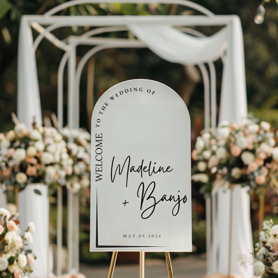 Welcome Wedding Sign, Wedding Entrance Sign, Custom Wedding Sign ...