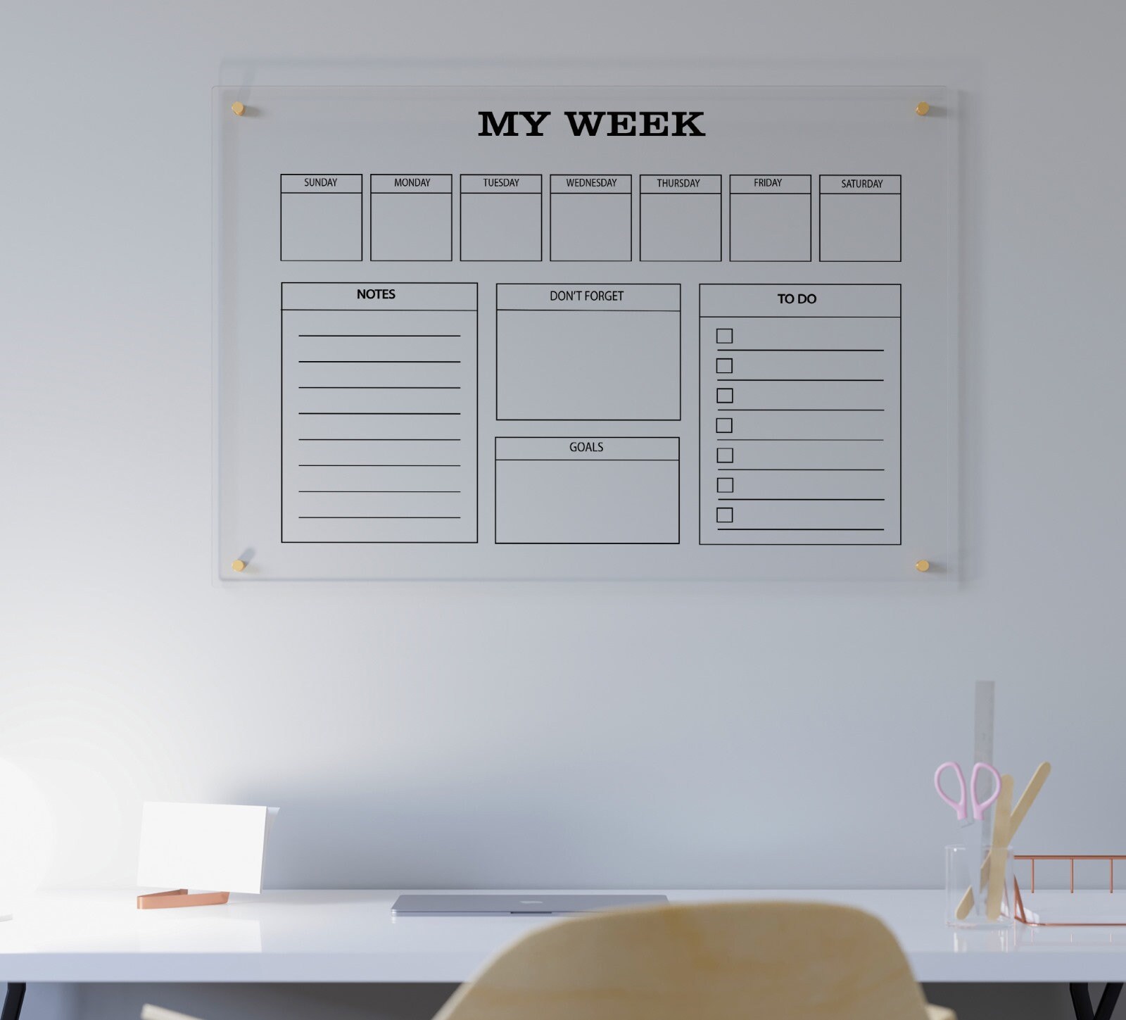 Personalized Monthly and Weekly Planner for Wall 2024 Dry - Etsy