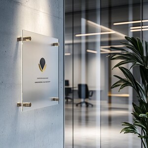 Personalized Acrylic Business Logo Sign, Office Door Wall Hangings ...