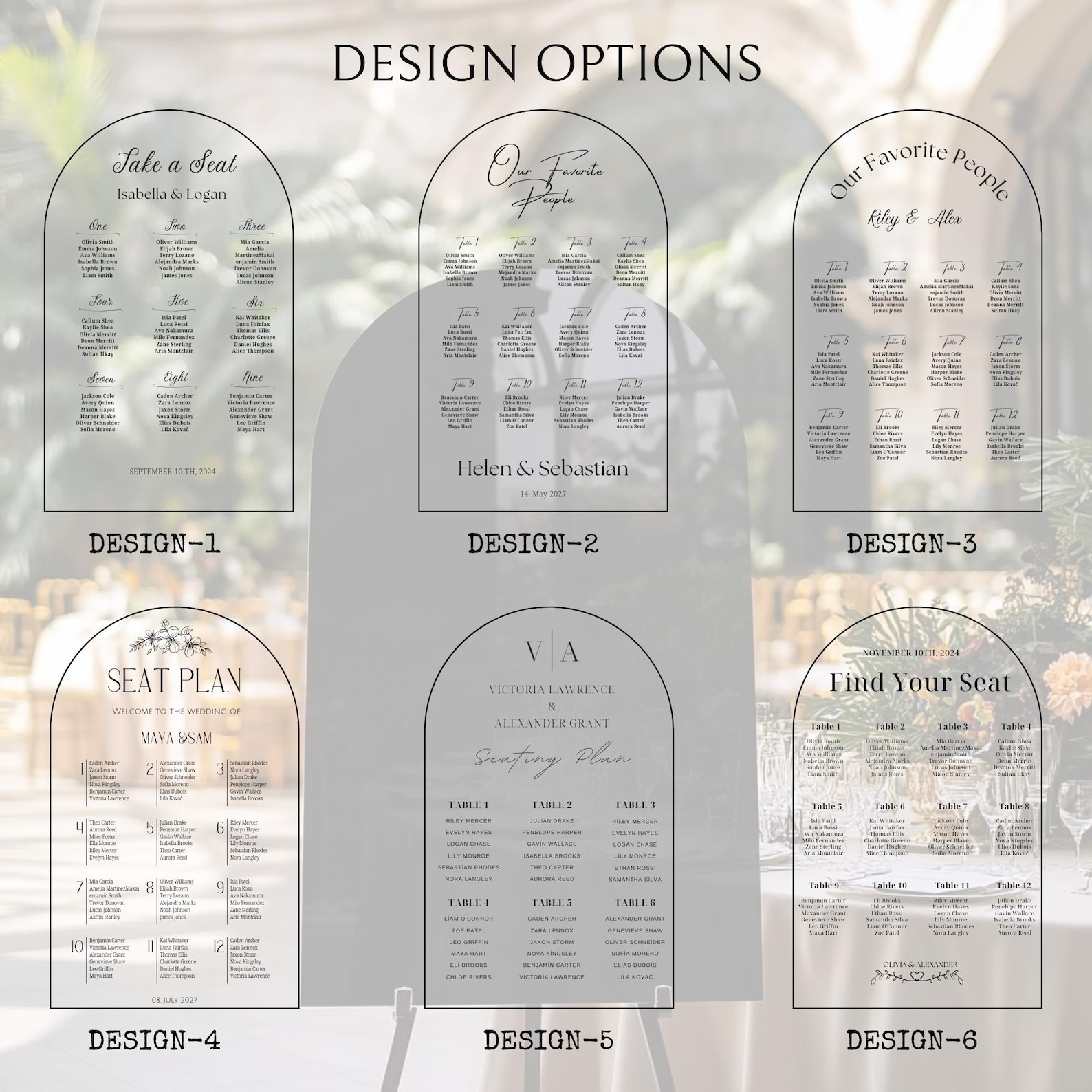 Custom Acrylic Wedding Seating Chart: Elegant, Personalized Table ...