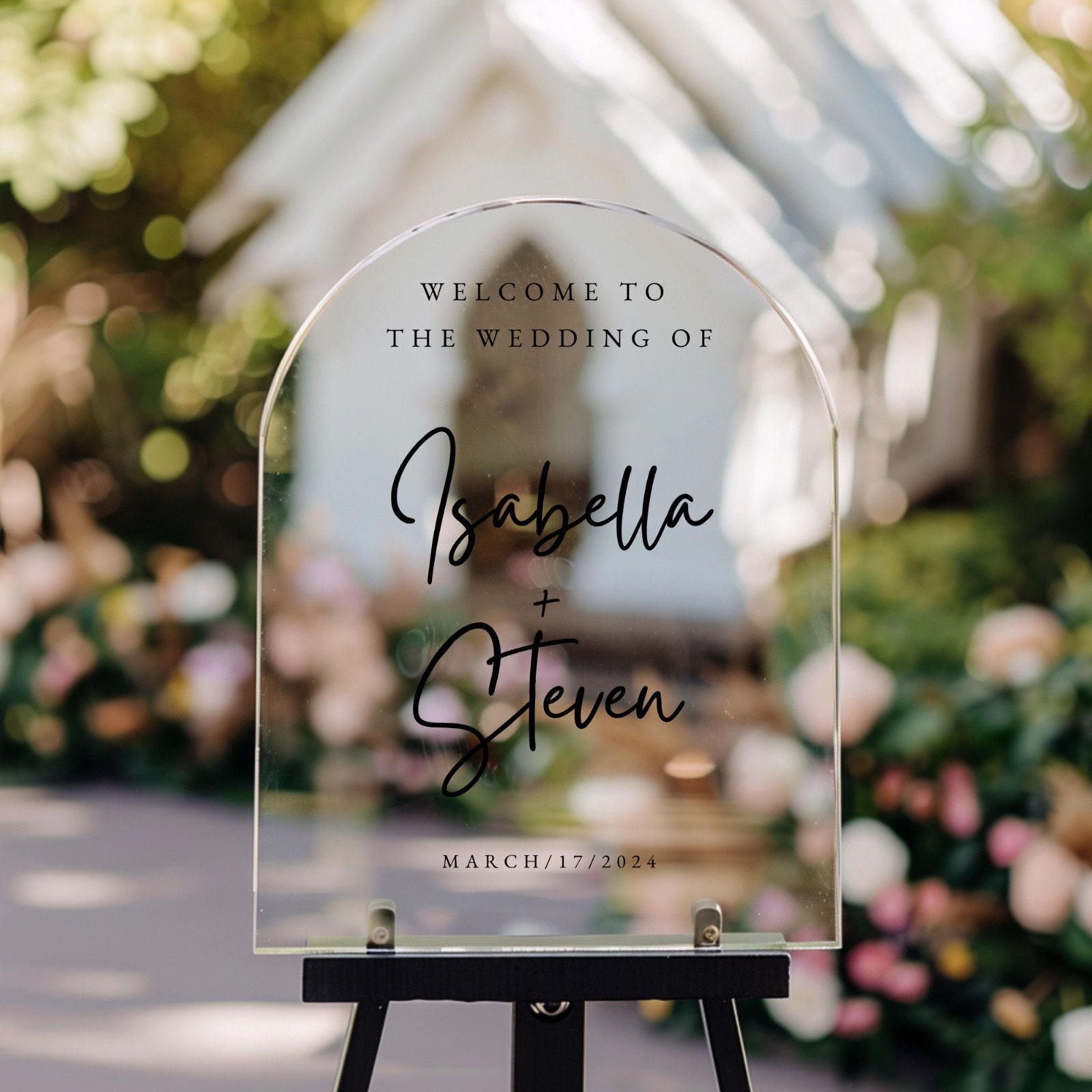 Arched Welcome Wedding Sign,wedding Welcome Sign, Personalized Wedding ...