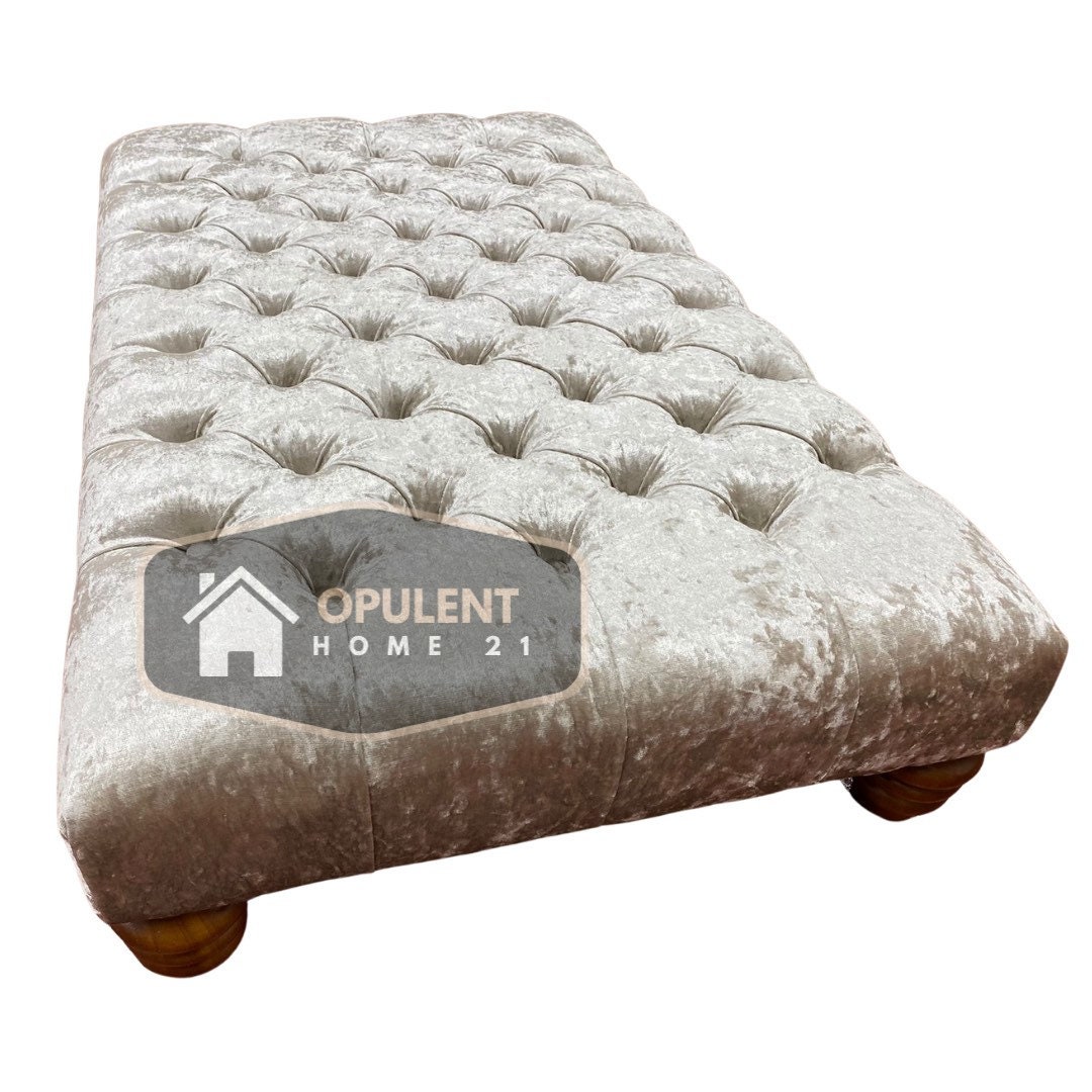 Champagne Chesterfield Footstool Coffee Table Available in Various ...