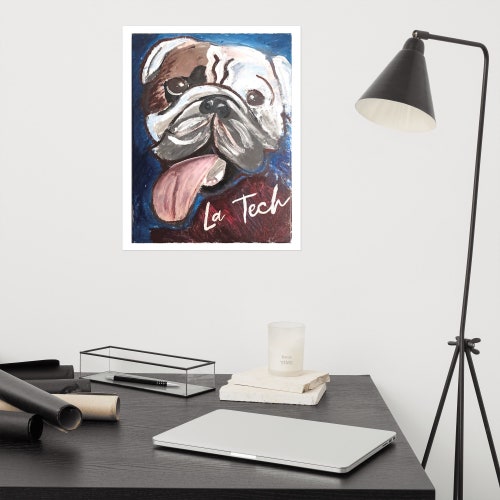 Louisiana Tech University Art Print Painting Ruston - Etsy