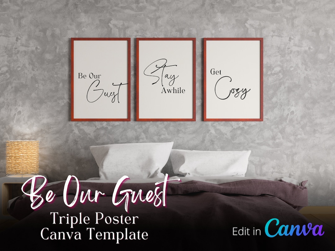 Guest Room Decor, Be Our Guest Poster Set, Home Decor, Guest Room ...