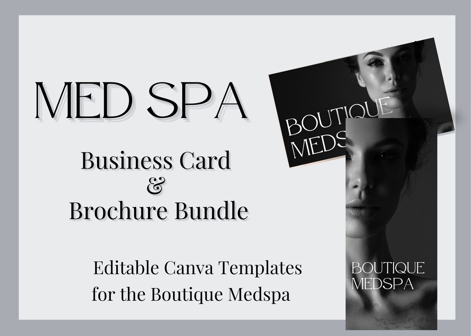 Medical Spa Business Card & Brochure Bundle, Templates, Plastic Surgery ...