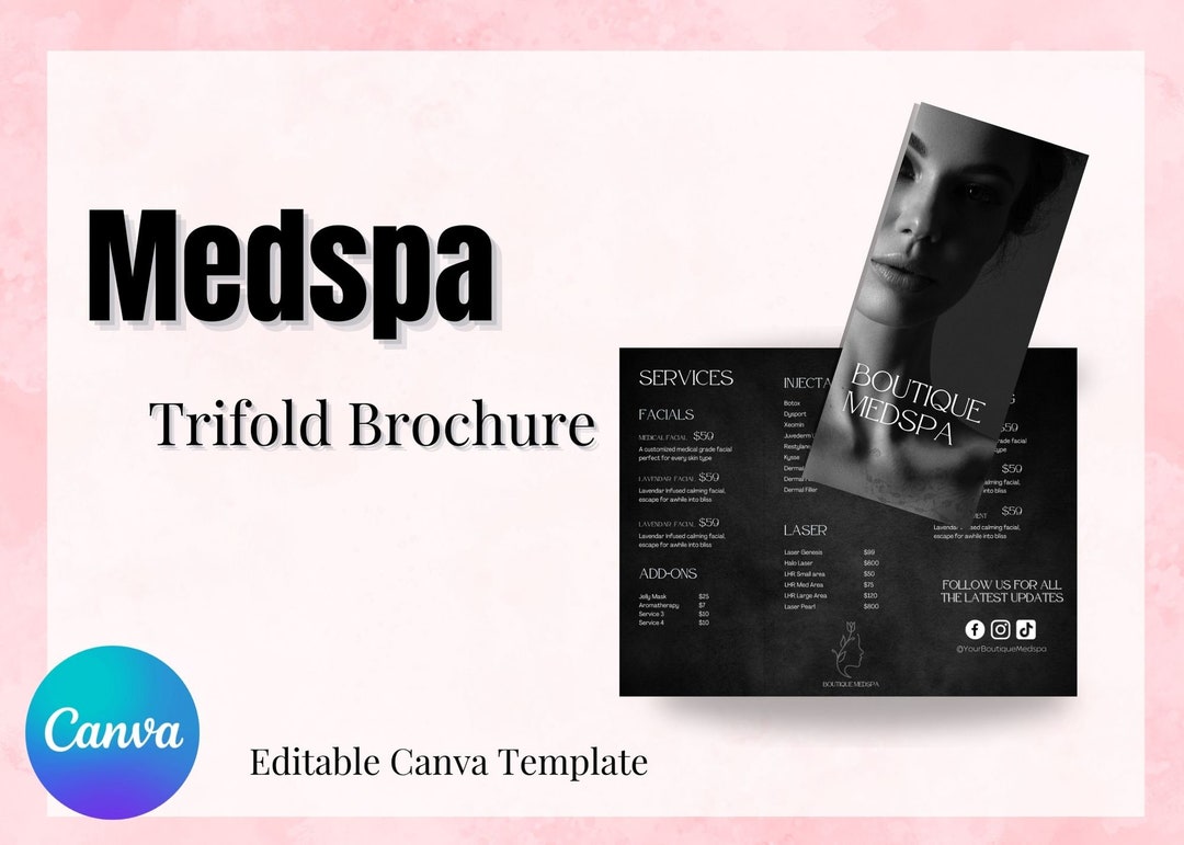 Medical Spa Brochure Templates, Plastic Surgery, Medical Aesthetics ...