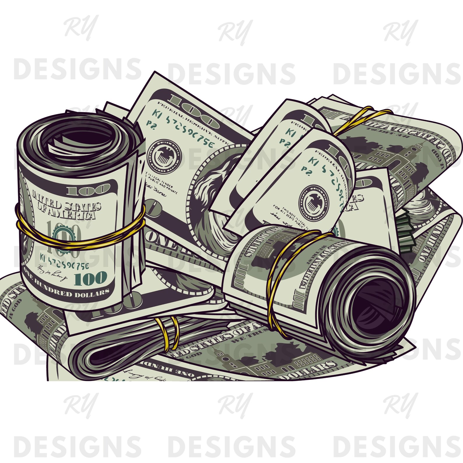 Money Png and Money Digital Paper With Money Background for Sublimation ...