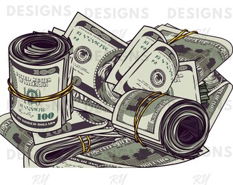 Money Png and Money Digital Paper With Money Background for Sublimation ...