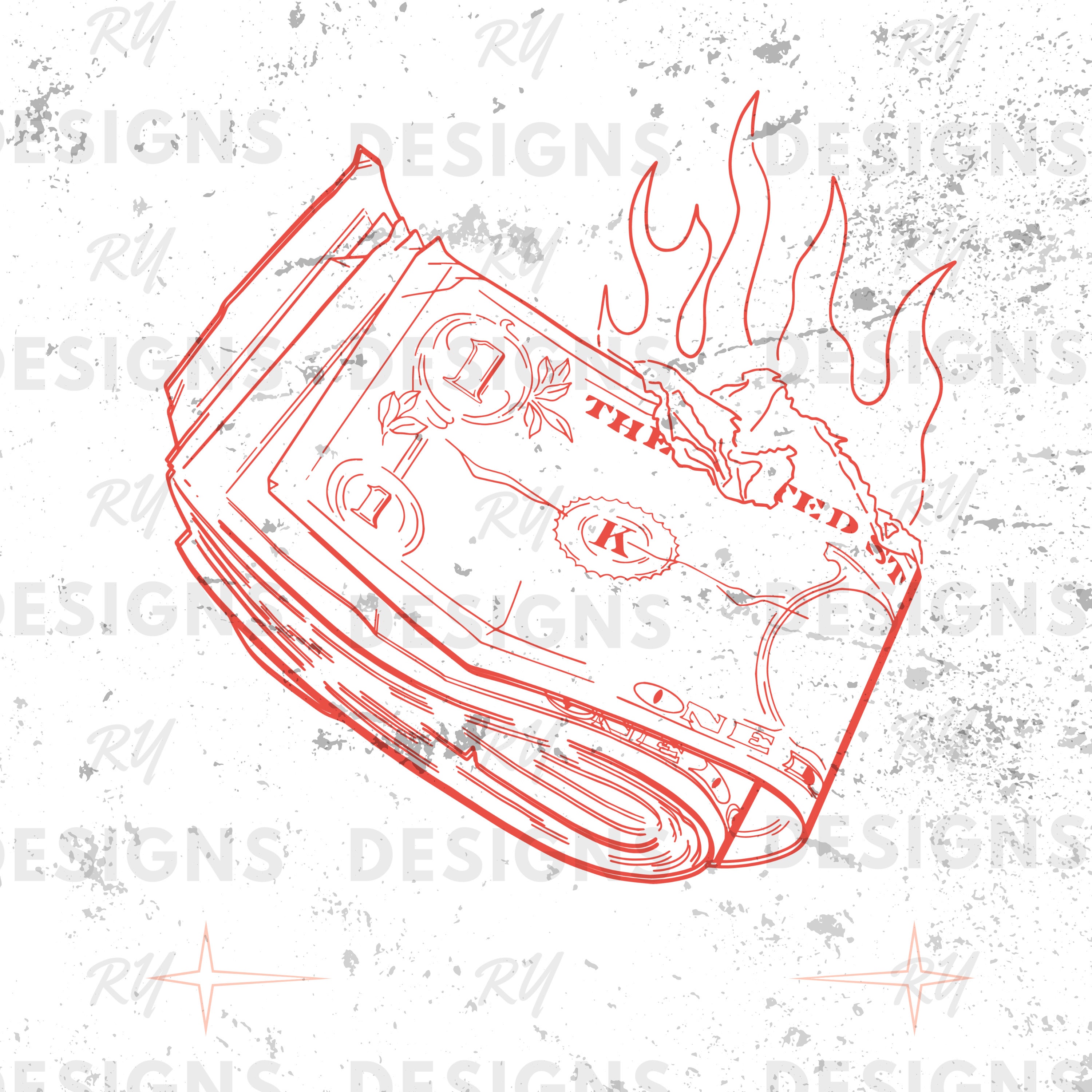 Money Png and Money Digital Paper With Money Background for Sublimation ...