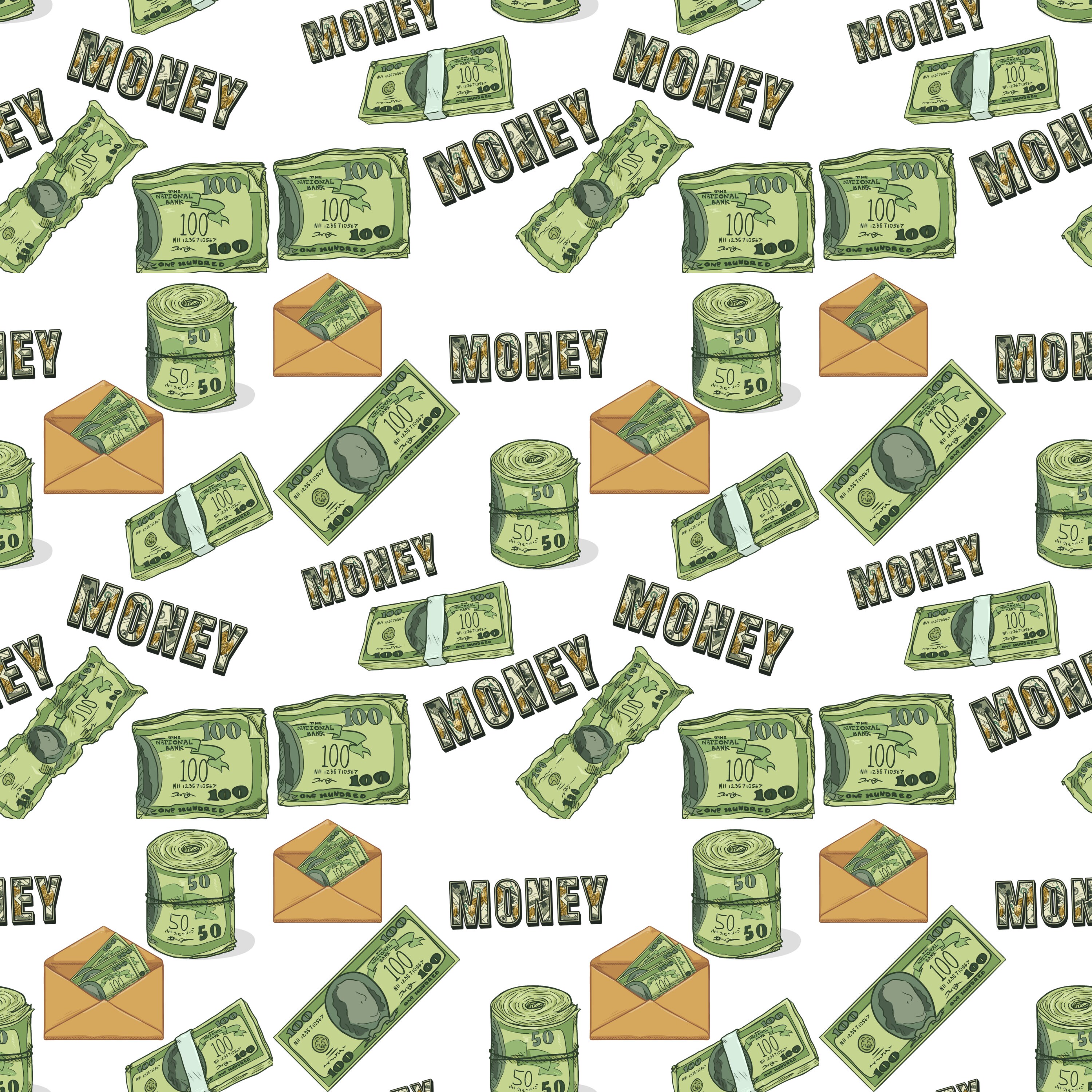 Money Png and Money Digital Paper With Money Background for Sublimation ...