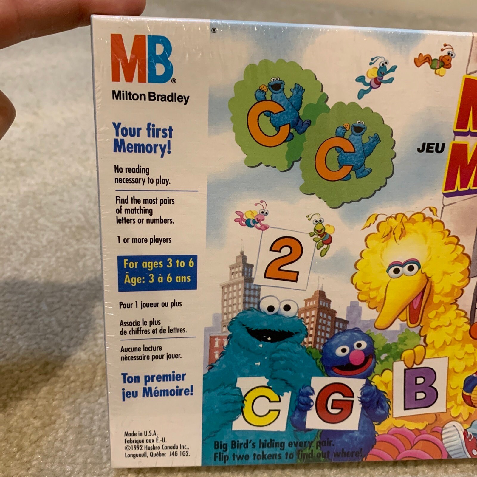 Sesame Street Memory Game Big Bird Tokens Tray Hasbro - Etsy