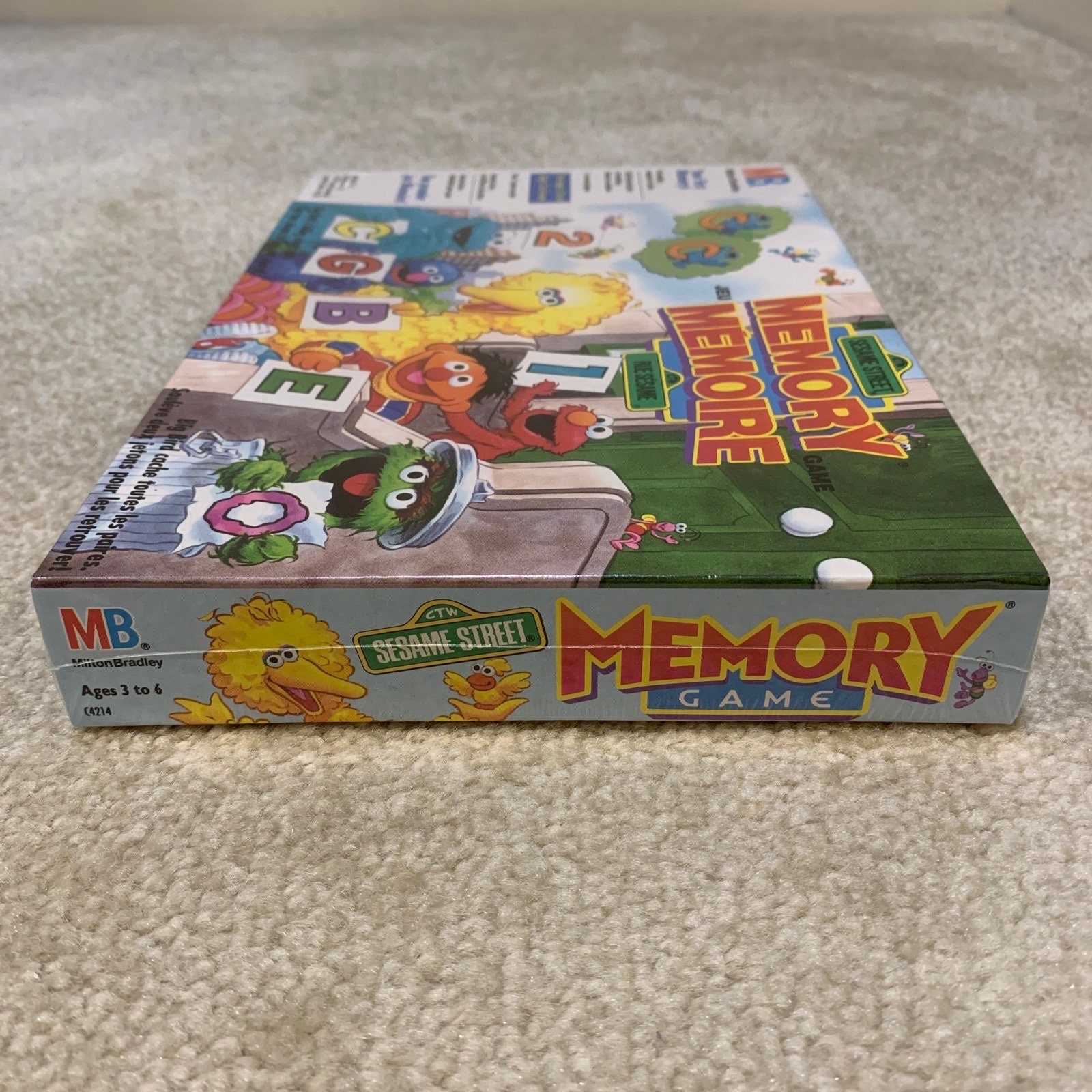 Sesame Street Memory Game 72 Big Bird Tokens Tray Hasbro MB 1992 - Etsy