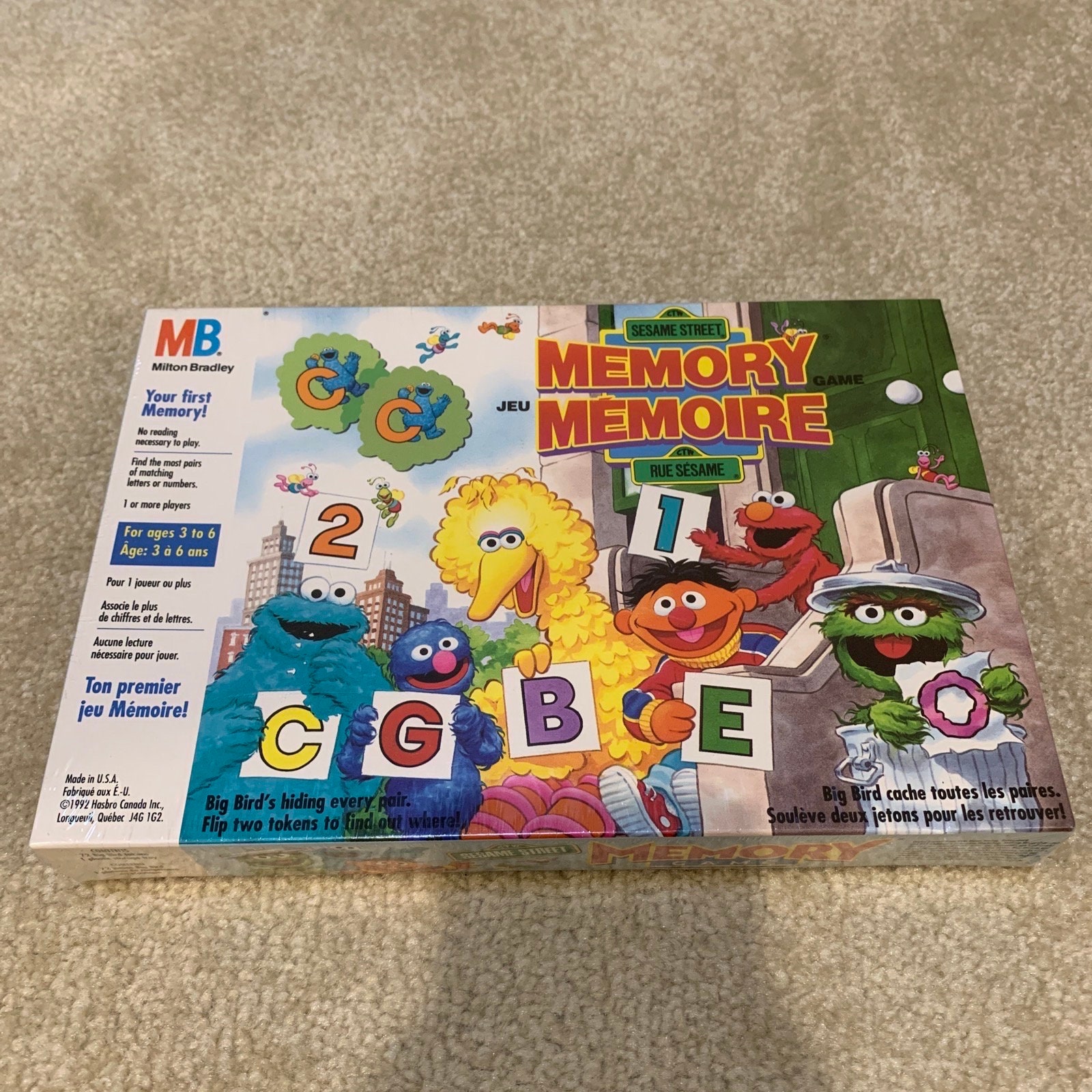 Sesame Street Memory Game Big Bird Tokens Tray Hasbro - Etsy