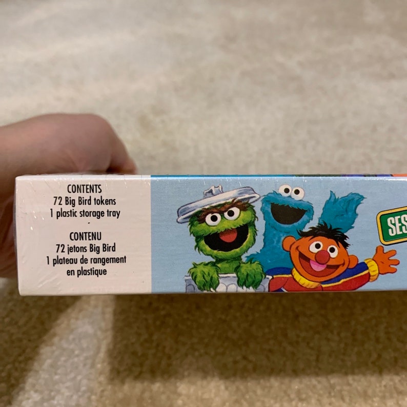 Sesame Street Memory Game 72 Big Bird Tokens Tray Hasbro MB 1992 - Etsy