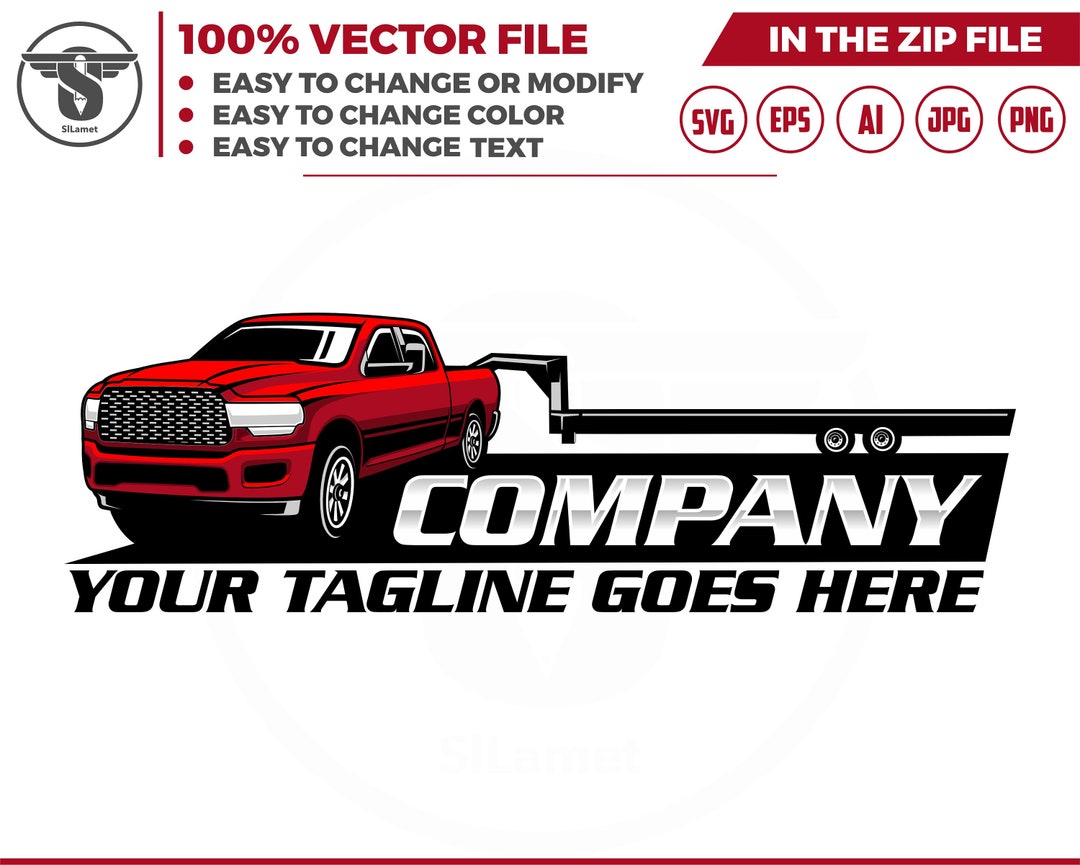 Truck and Trailer Logo: Towing Company Design (digital Download) - Etsy
