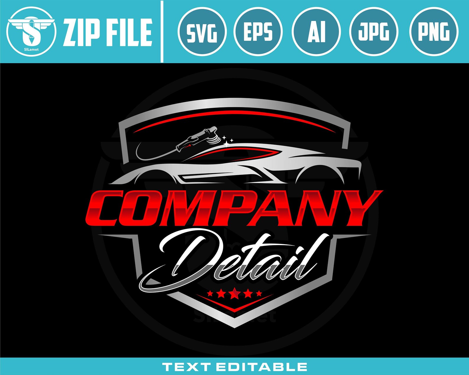 Auto Detailing Logo Template SVG: Car Repair, Automotive, Vector Design ...