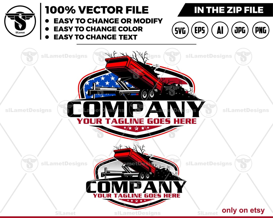 Dump Trailer Logo: USA Bumper Pull Design (digital Download) - Etsy Canada