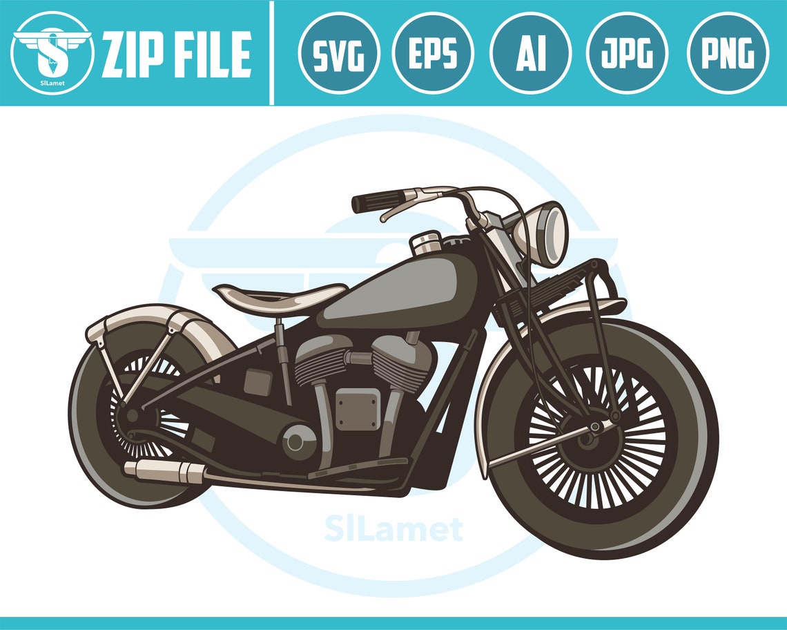 Chopper Cartoon Svg Motorcycle Svg Chopper Cruiser Svg - Etsy