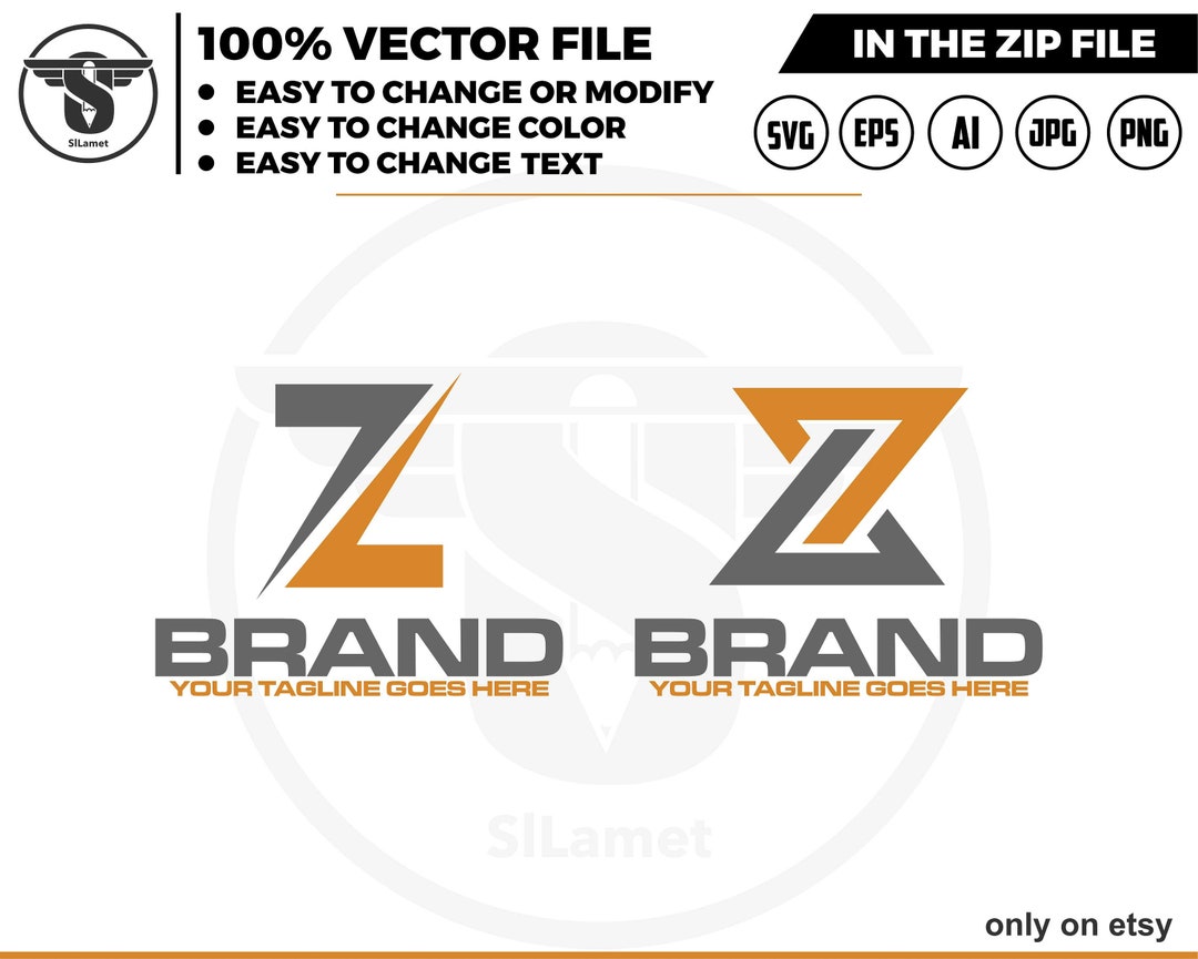 Initial ZL Logo - Text ZL Logo - Font ZL Logo - Etsy