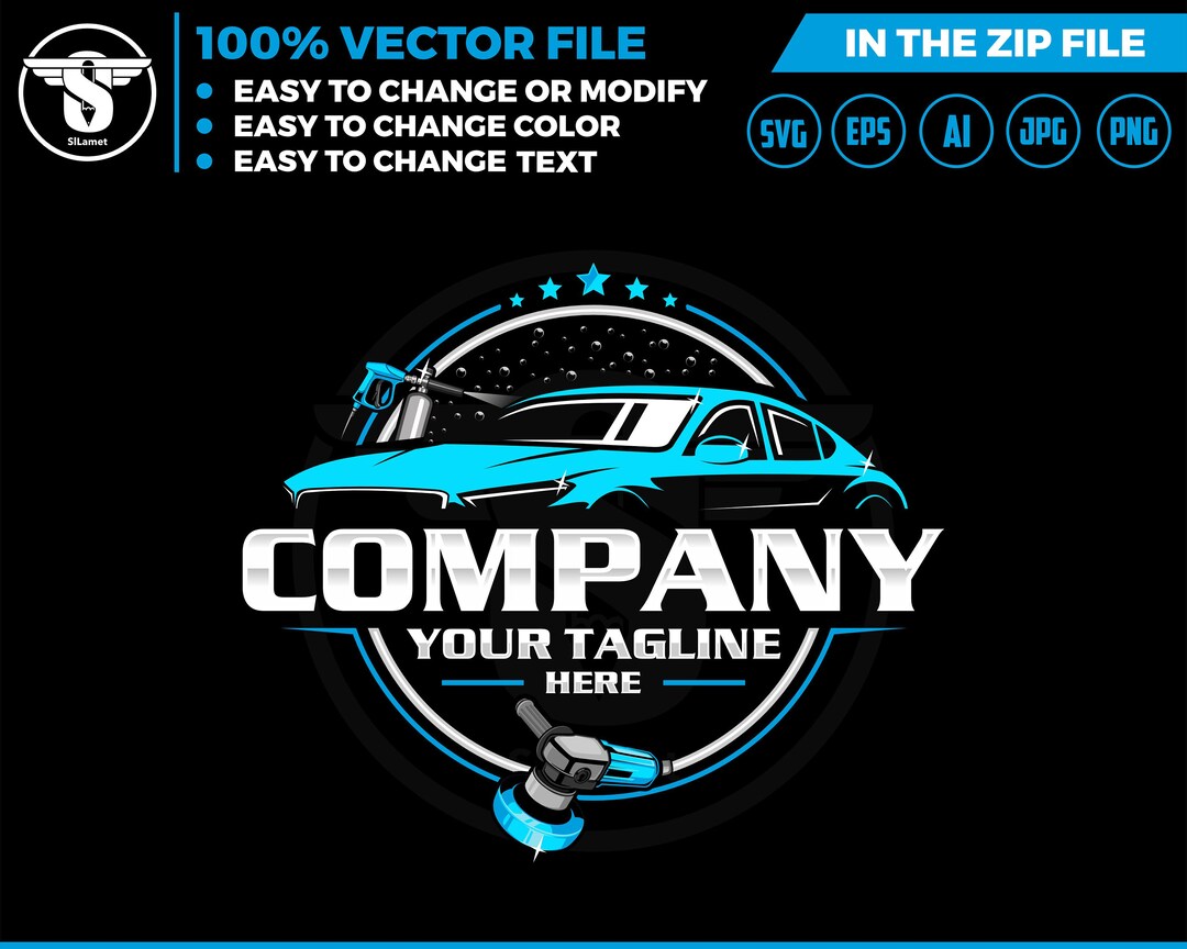 Auto Detailing Car Logo Template, Car Detailing Services, Car Repair ...