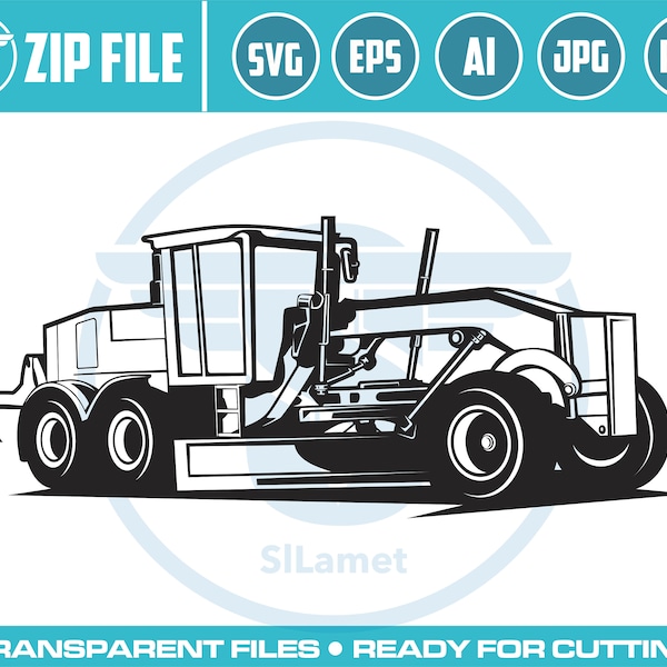 Motor Grader Svg - Etsy