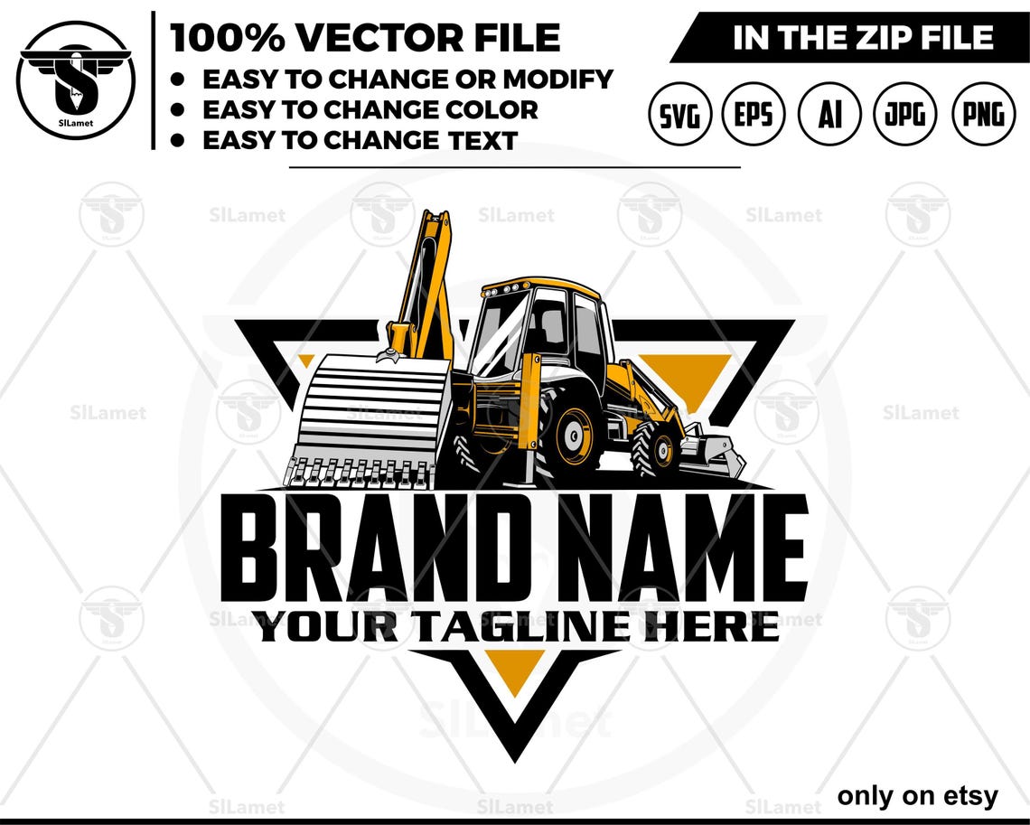 Backhoe Logo SVG – Farm Equipment Tractor Graphic (digital Download) - Etsy