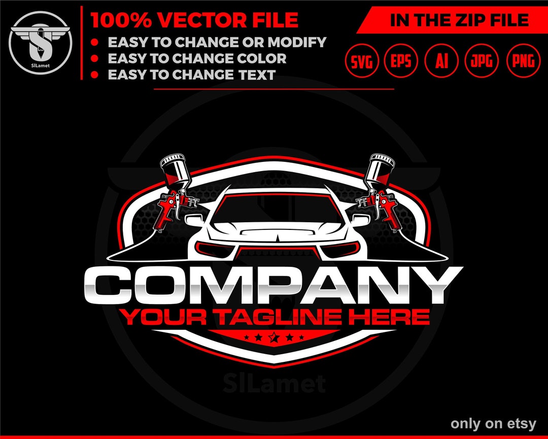 Car Painting Logo, Auto Paint Logo, Car Paint Logo, Paint Body Car Logo ...
