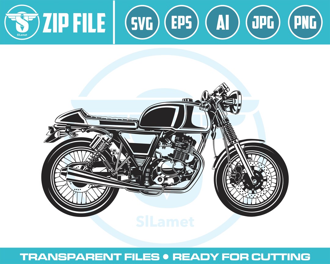 Royal Enfield Interceptor 650 SVG: Motorcycle Silhouette (digital Files ...