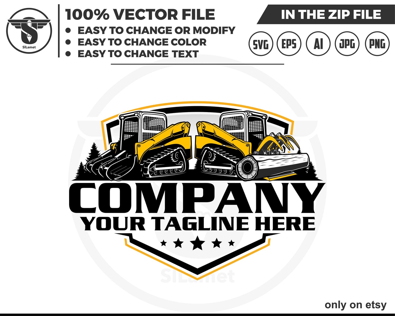 Skid Steer Grapple Logo, Mini Track Grapple Svg, Skid Steer Grapple Svg ...