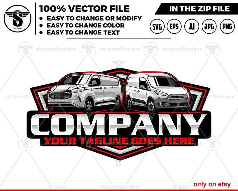 Delivery Van Logo: Commercial Use Graphics (digital Download) - Etsy