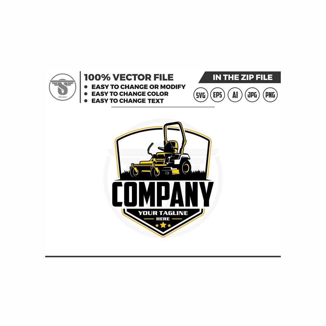 Lawn Mowing Logo: Vector Lawn Mower SVG, EPS, PNG (digital Download) - Etsy