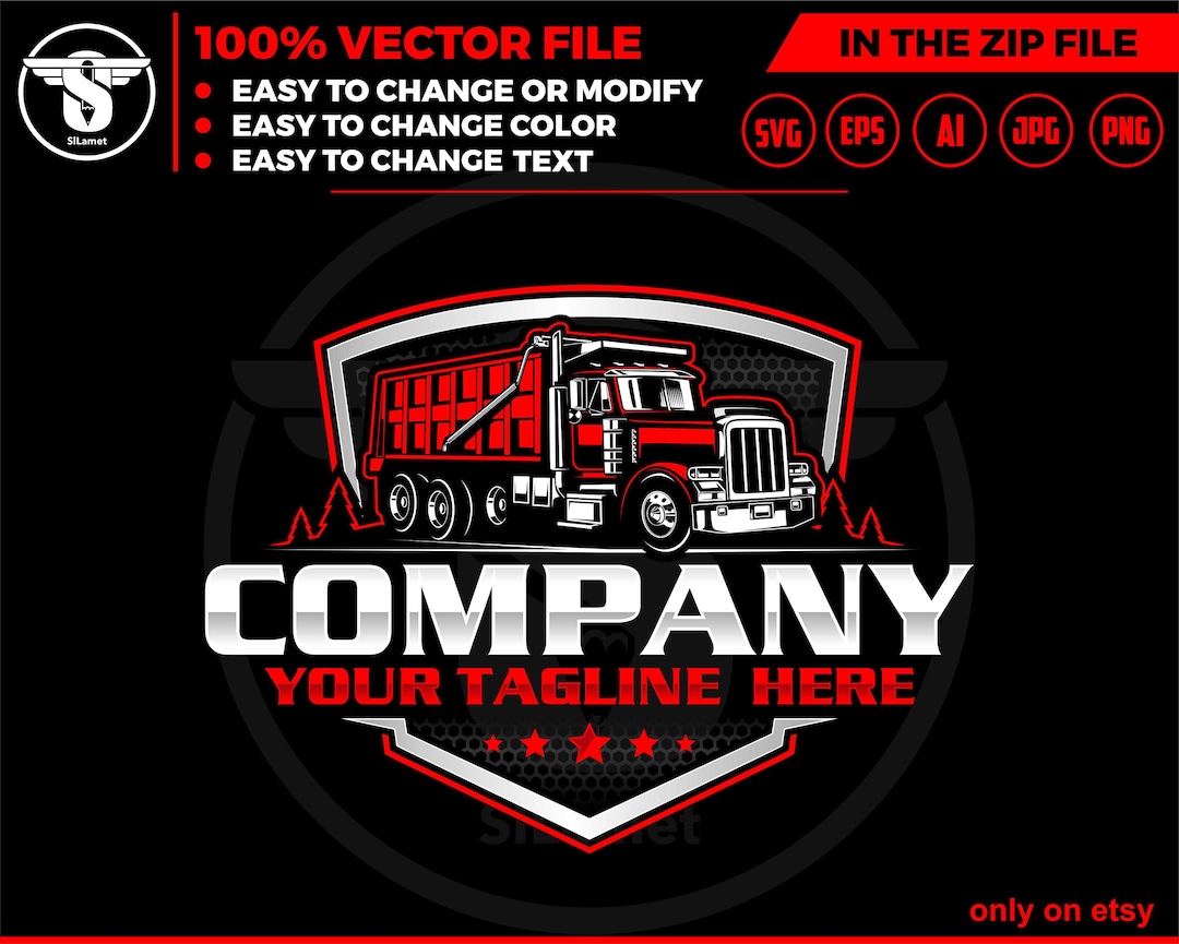 Dump Truck Logo SVG: American Trucking Design (digital Download) - Etsy