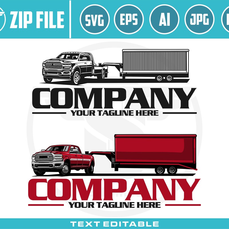 Dually Truck With Trailer Svg - Etsy