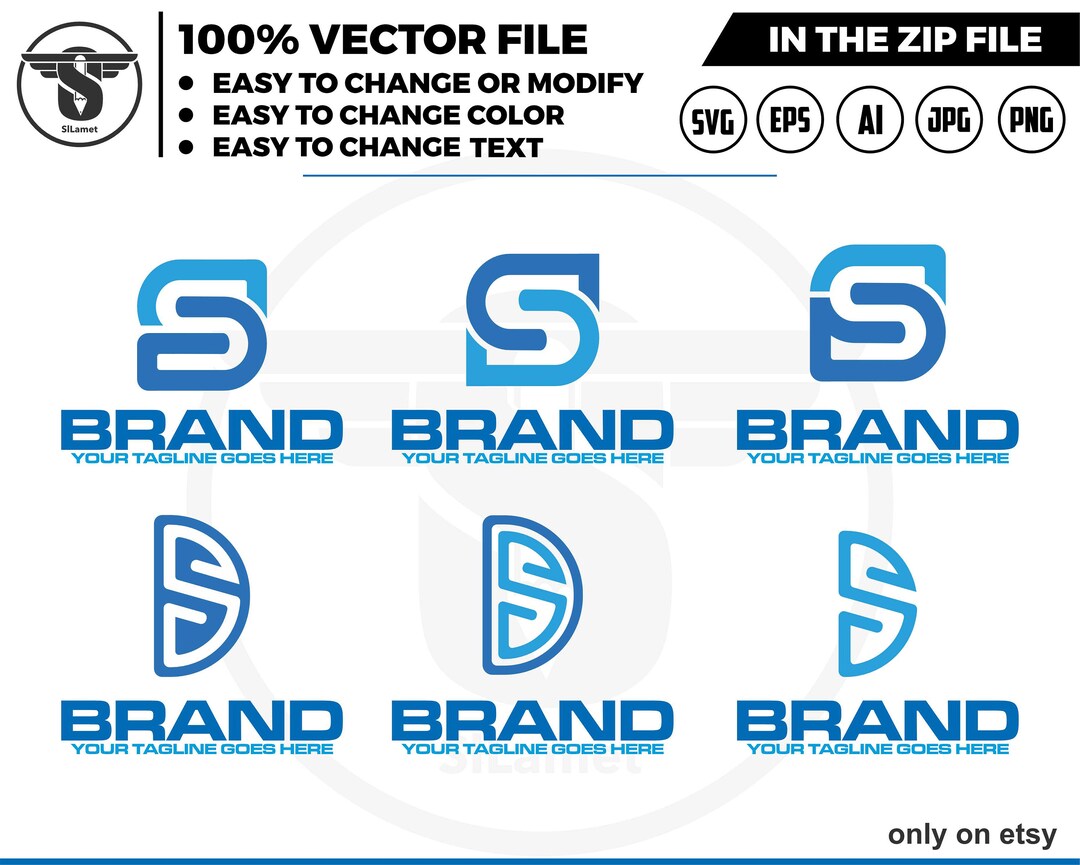 Initial DS Logo Bundle - Text DS Logo - Font DS Logo - D - S Logo - Etsy