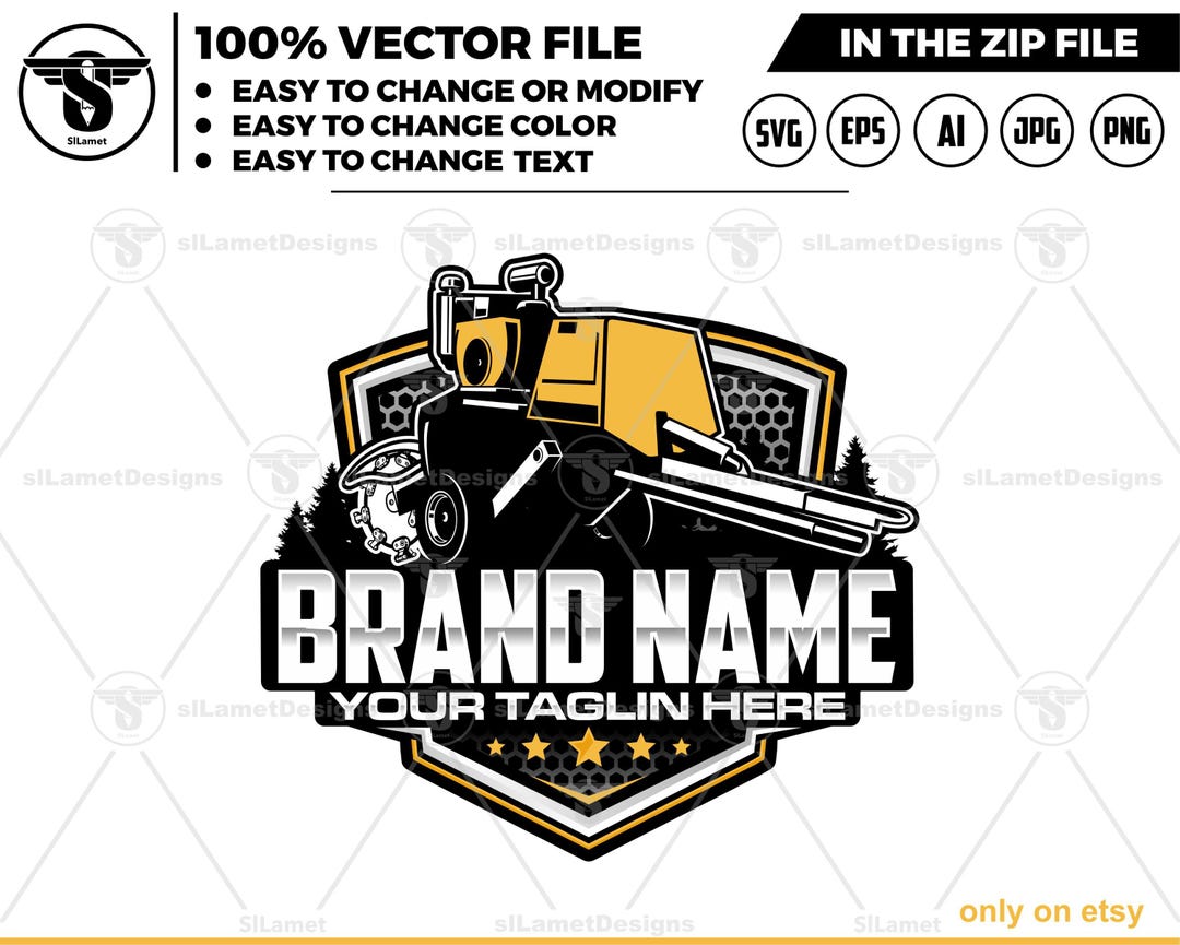 Stump Grinder Logo – Tree Service Graphic, Vector Files (digital ...