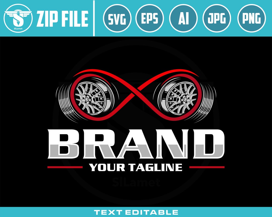 Tire Service Logo, Infinity Tire Logo, Automotive Logo, Infinity Wheel ...