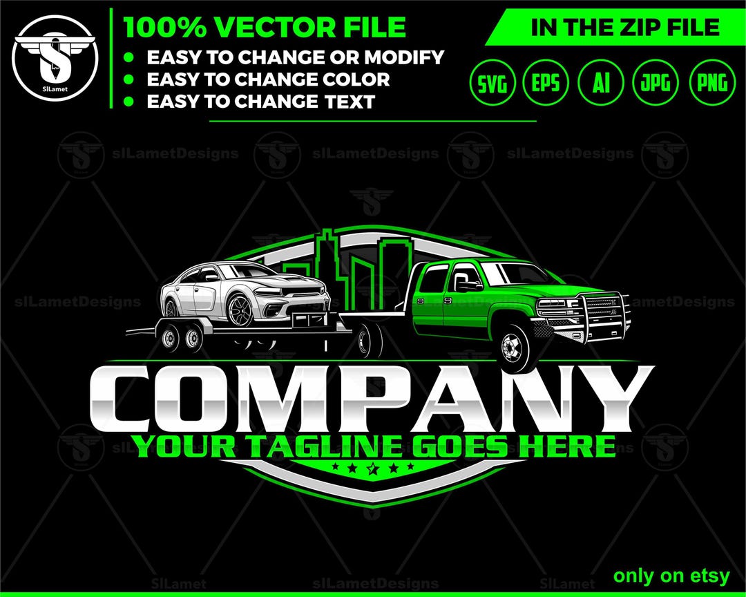 Truck Towing Company Logo: Hotshot Trailer Design (digital Download) - Etsy